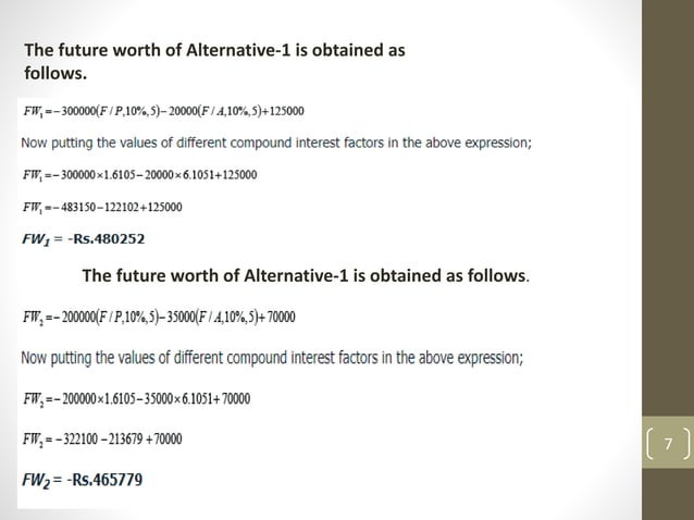Future Worth method | PPTX | Stocks and Bonds | Personal Investing