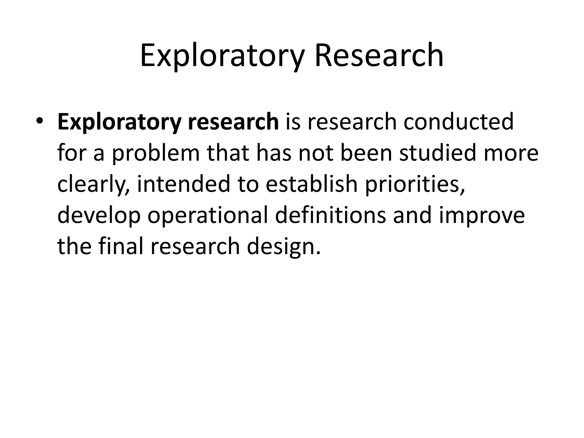 Exploratory Research and Qualitative Analysis | PPT