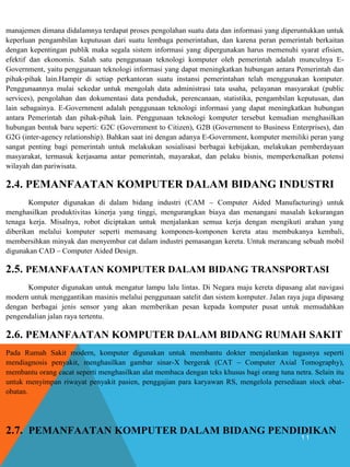 perkembangan komputer dab pengaruhnya bagi masyarakat | PDF