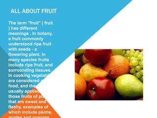 Fruit and Vegetables | PPT