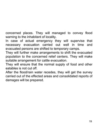 FLOOD CONTINGENCY PLAN 2011 | PDF