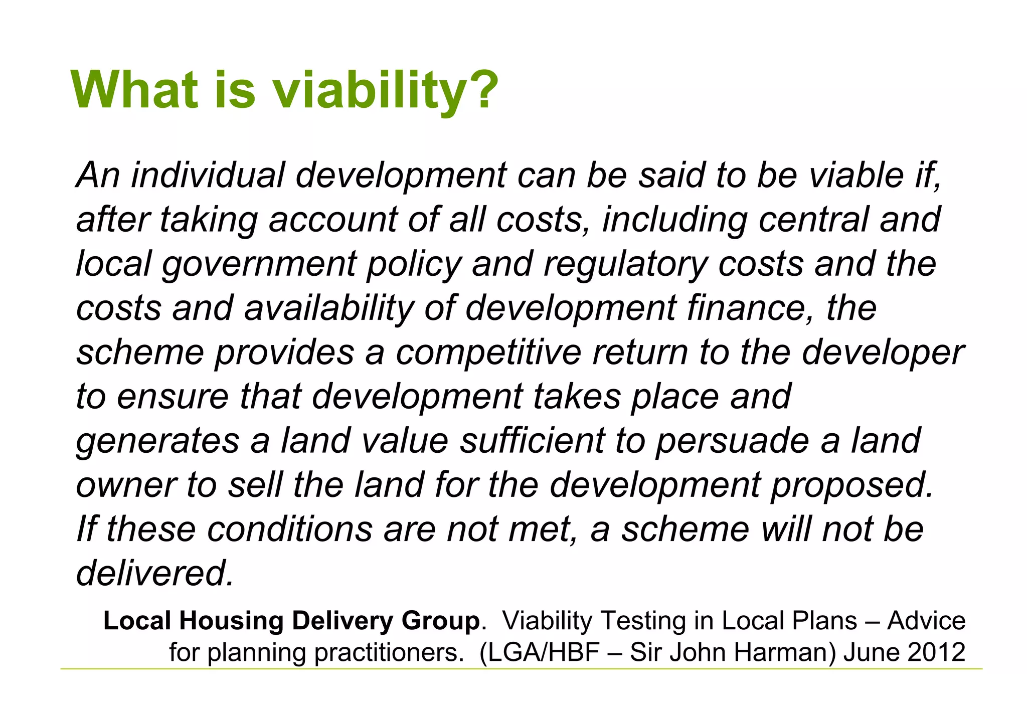 Viability Session 1: An Introduction to viability (including ...