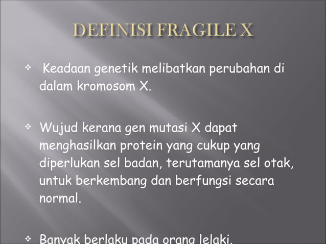 Fragile X Syndrome | PPT