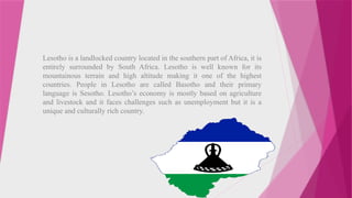 History events in Lesotho before and after independence | PPTX