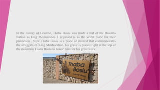 History events in Lesotho before and after independence | PPTX