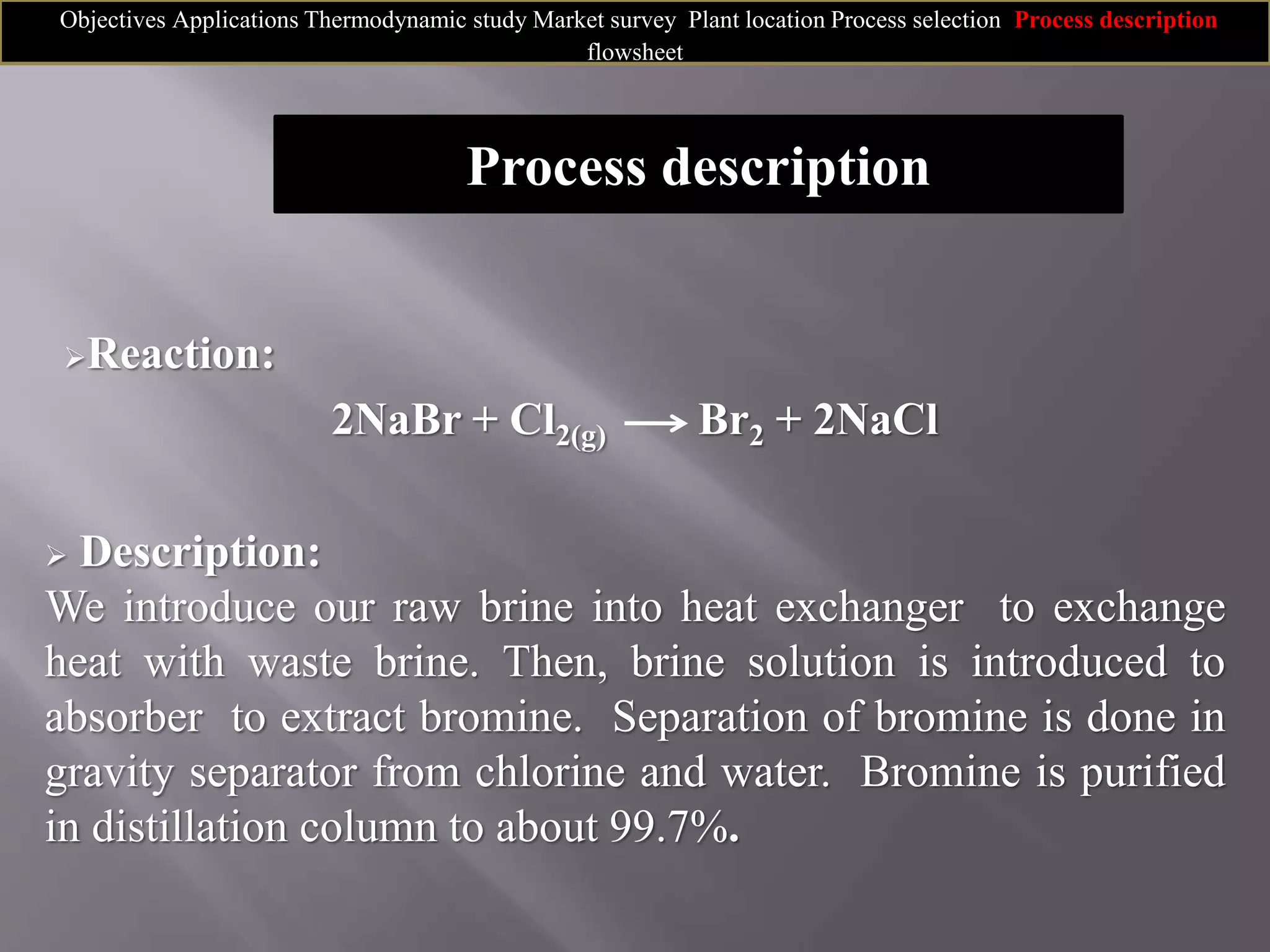 Bromine Extraction from sea water | PPTX
