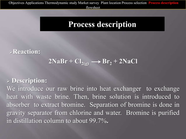 Bromine Extraction from sea water | PPTX