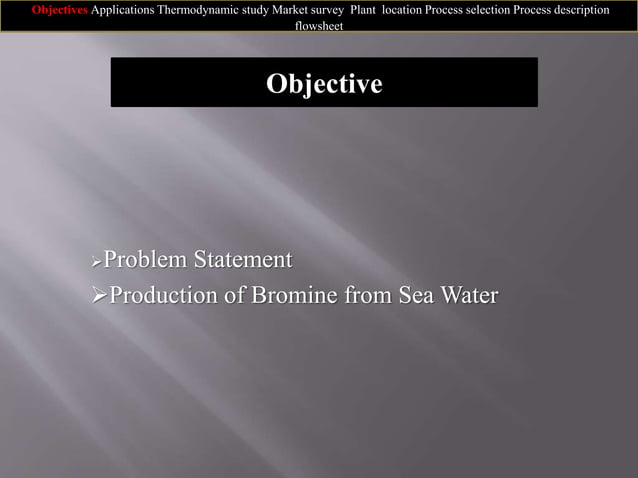 Bromine Extraction from sea water | PPTX