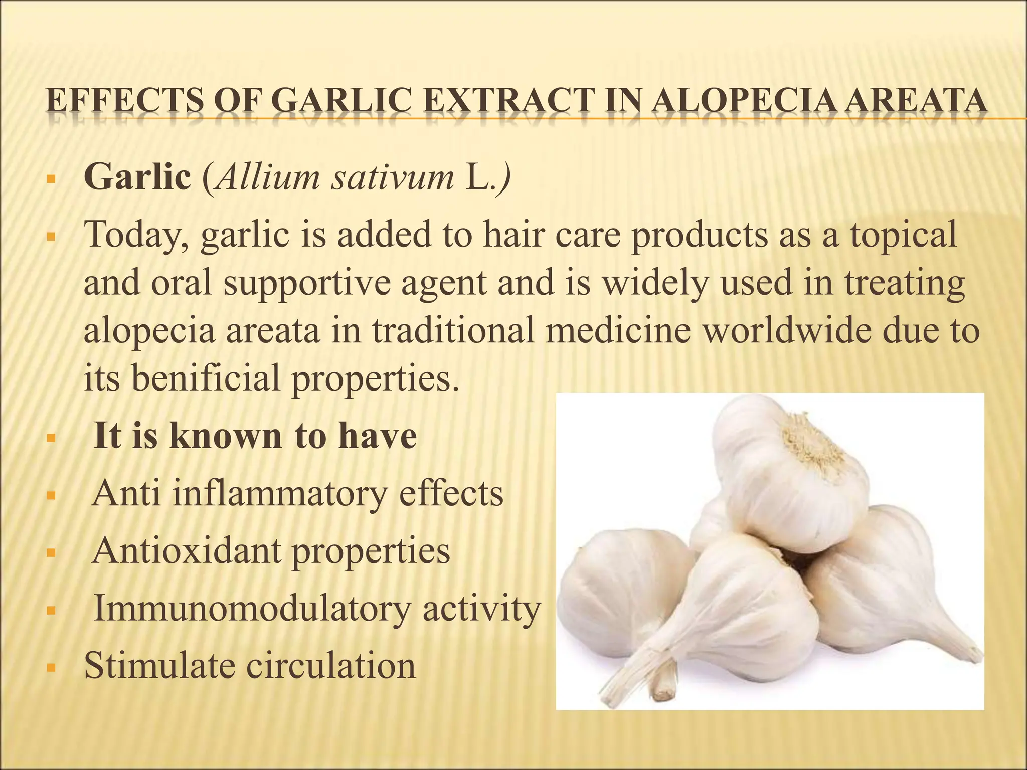 Presentation1 garlic.ppt alopecia areata | PPT | Herbs and Supplements ...
