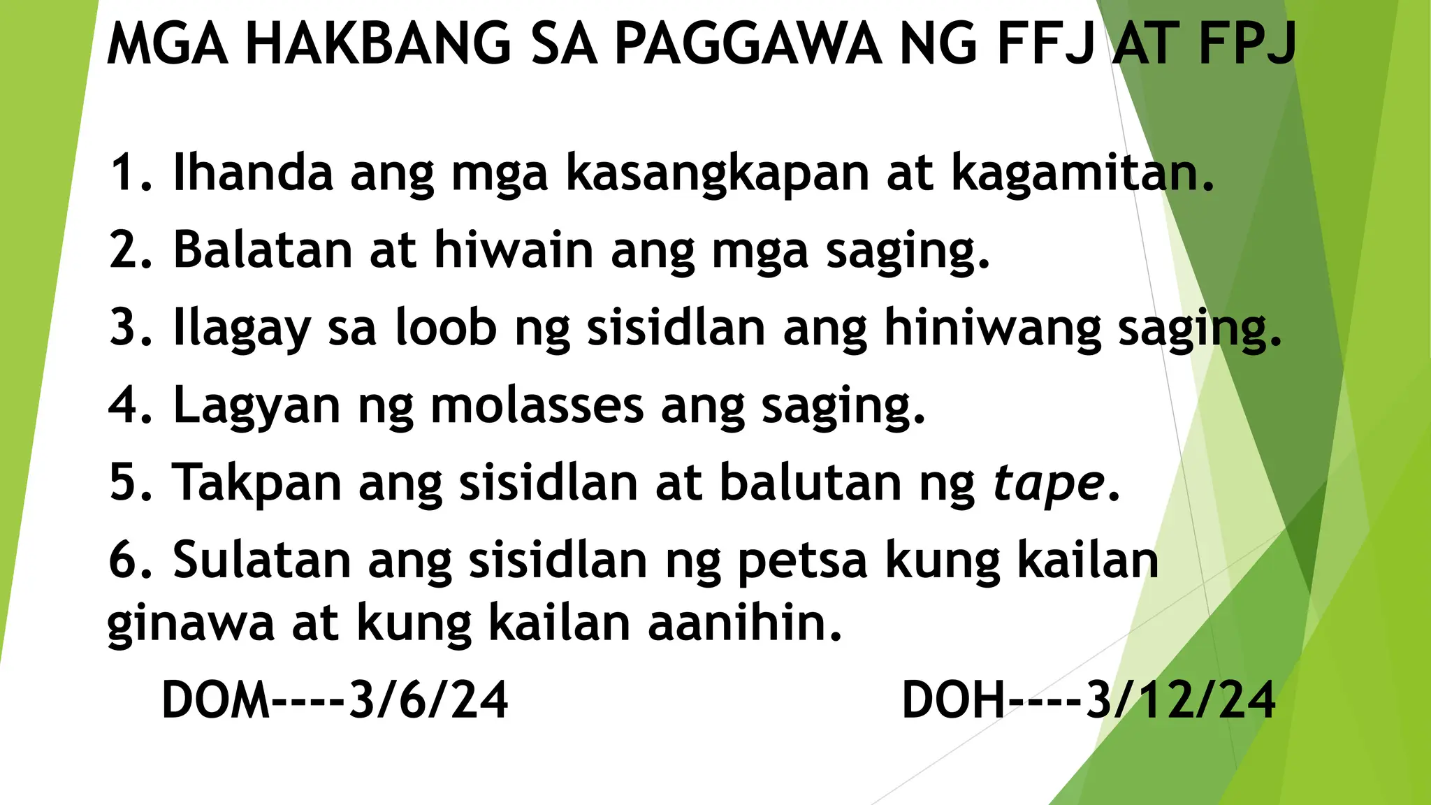 Presentation1 HAKBANG SA PAGGAWA.fermented plant juice and fermented ...