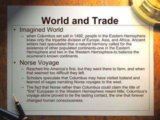 History, Science and Trade | PPT