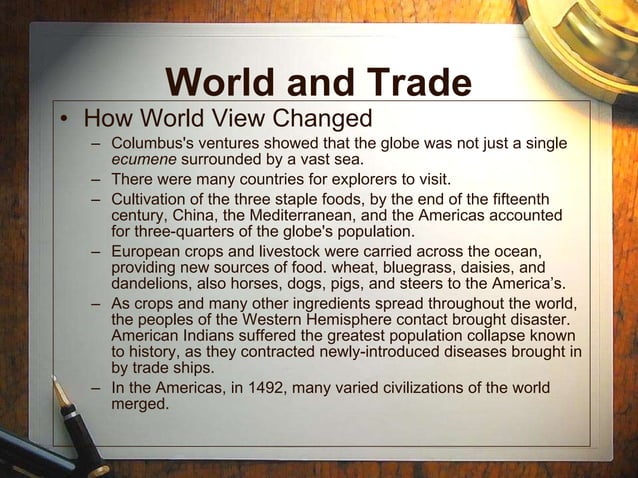 History, Science and Trade | PPT