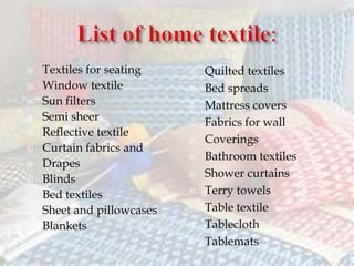 home textile | PPTX