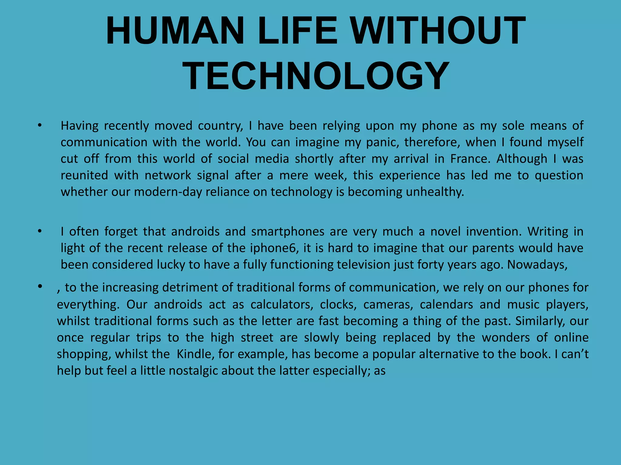 HUMAN VS TECHNOLOGY | PPTX