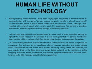 HUMAN VS TECHNOLOGY | PPTX
