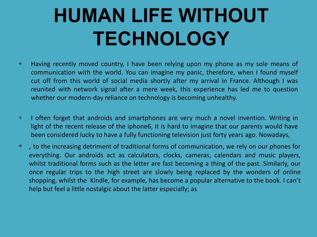 HUMAN VS TECHNOLOGY | PPTX | Internet | Computing