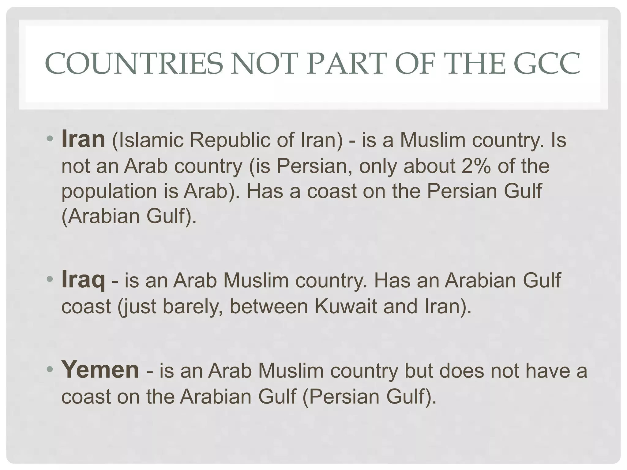 Gulf countries Presentation | PPTX