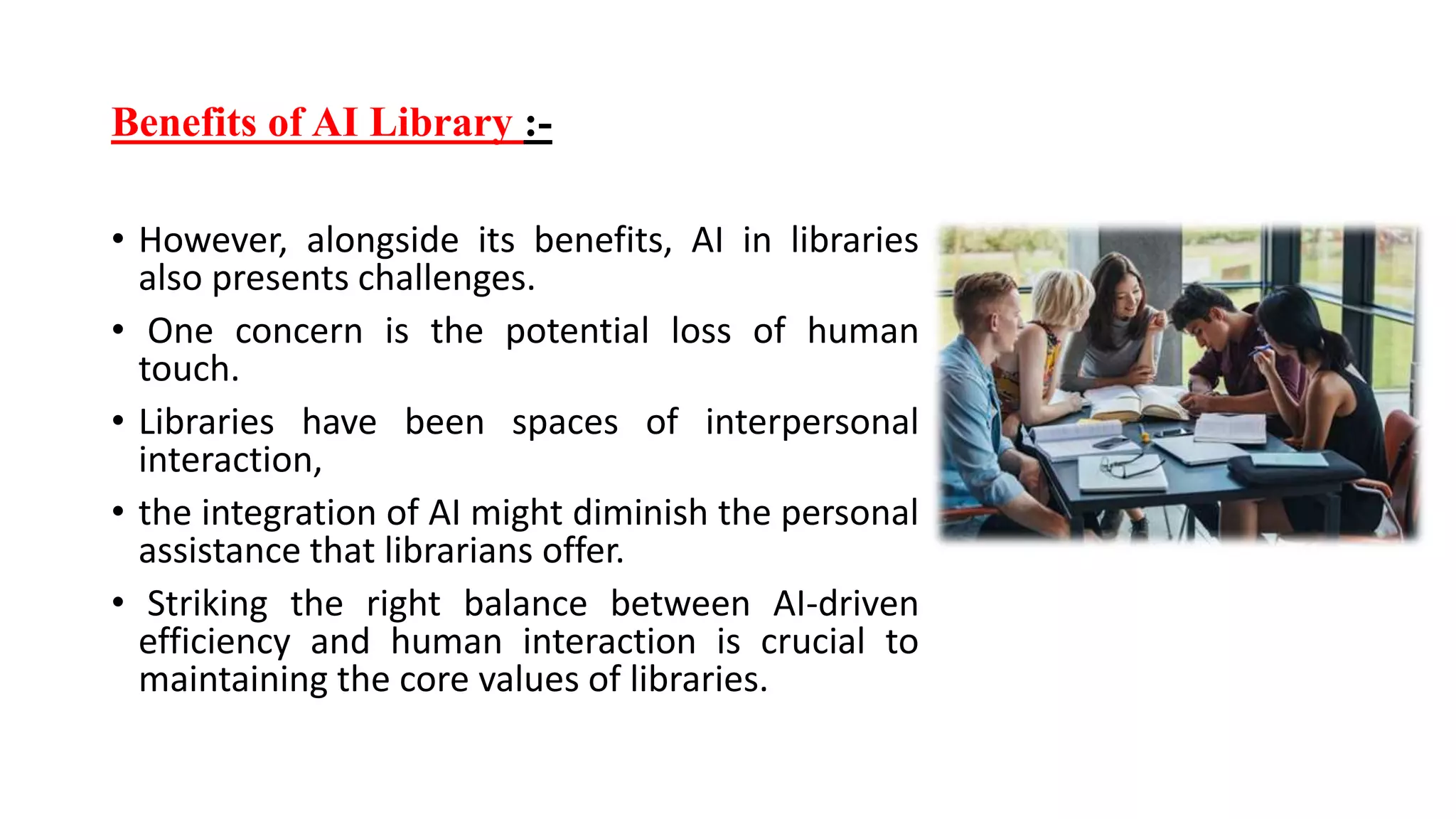 VIRTUAL ARTIFICIAL INTELLIGENCE ROLE ON LIBRARIES | PPTX