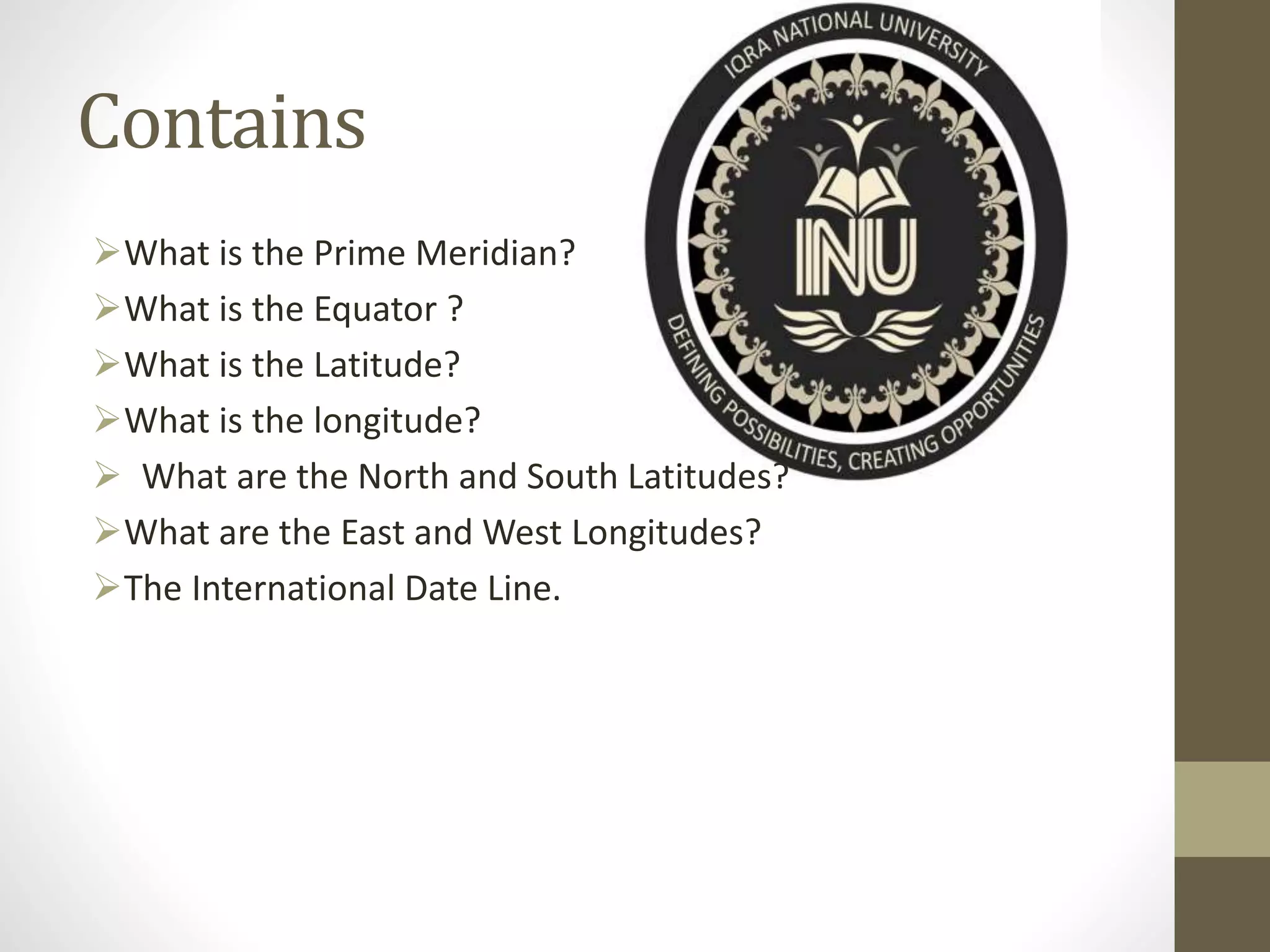 Prime Meridian,Equator, Latitude and longitude | PPTX
