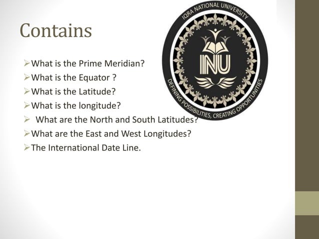 Prime Meridian,Equator, Latitude and longitude | PPTX | Geography | Science