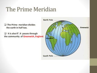 Prime Meridian Equator And Earth