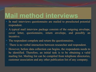 interview as data collection tool | PPTX