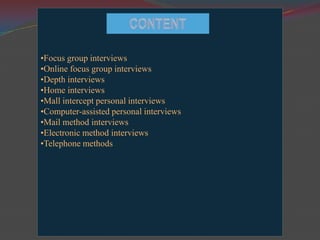 interview as data collection tool | PPTX