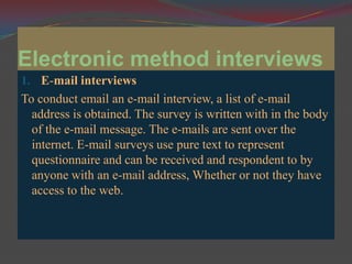 interview as data collection tool | PPTX