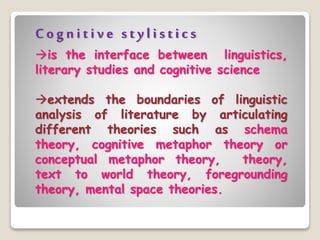 cognitive stylistics | PPTX