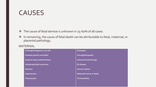 Intrauterine fetal demise | PPTX