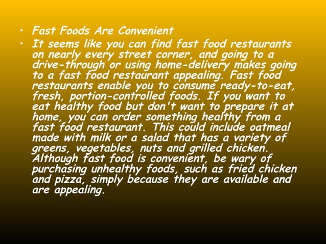 Fast food | PPT