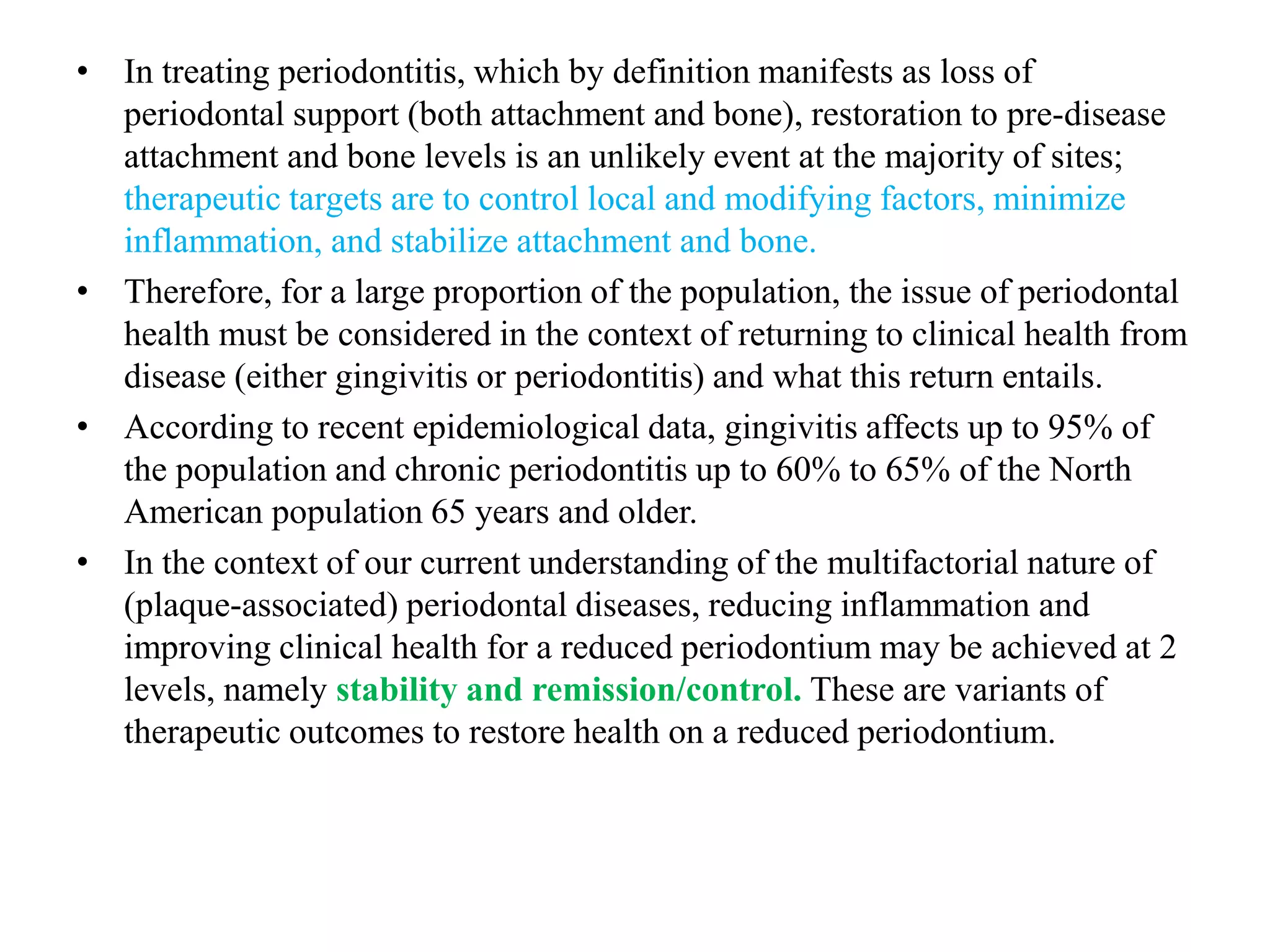 periodontal health..WORLD WORKSHOP 2017 | PPTX