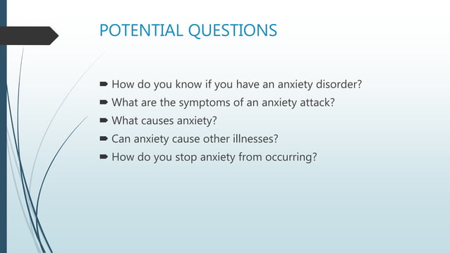 Anixety Disorder PowerPoint | PPTX
