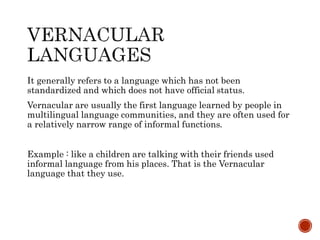 Linguistic Varieties and Multilingual Nations | PPTX