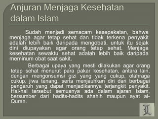 Presentation1 (kesehatan dalam islam) | PPTX