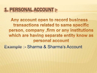 classification of accounts | PPTX