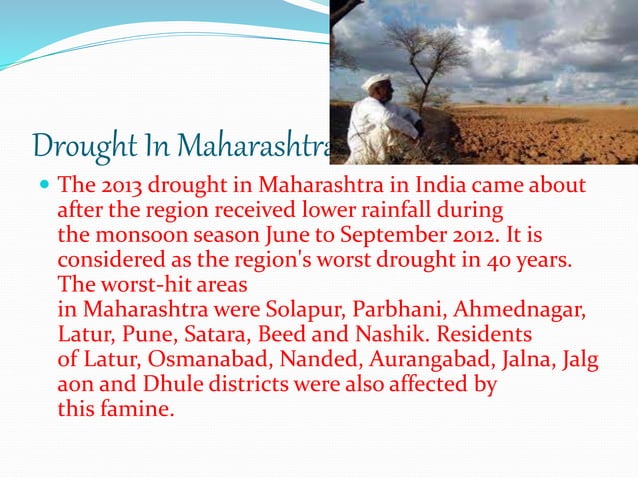 Disaster Management(Drought) | PPTX | Agriculture | Industries