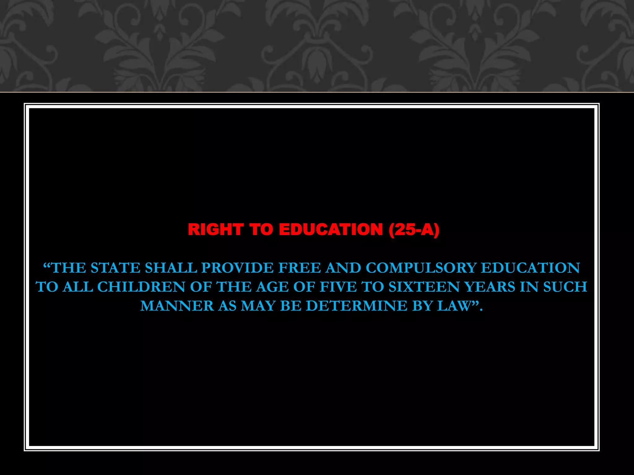 ARTICLE 25-A & 18 AMENDMENT | PPT