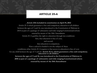 ARTICLE 25-A & 18 AMENDMENT | PPT