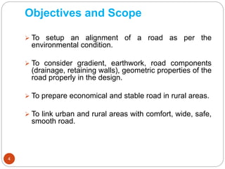 project work presentation on road feasibility study (need to be ...