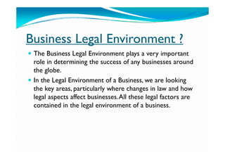 Legal Environment Of Business | PDF