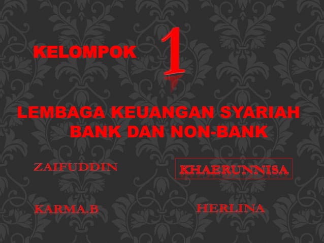 Presentation1 lembaga keuangan syariah | PPTX