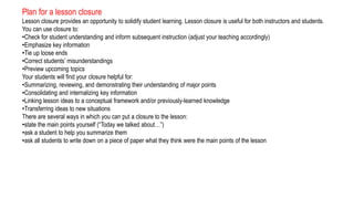 Lesson planning | PPTX