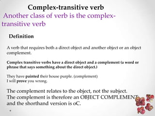 linguists Verb classification | PPT