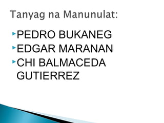 Literatura sa Cordillera | PPT