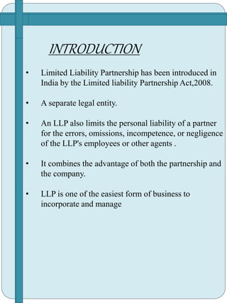 formation of llp | PPTX | Legal Services Industry | Industries