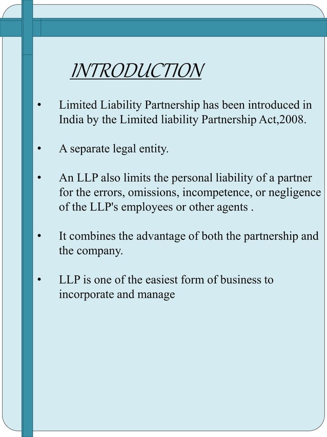 formation of llp | PPTX | Legal Services Industry | Industries