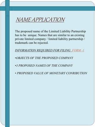 formation of llp | PPTX | Legal Services Industry | Industries