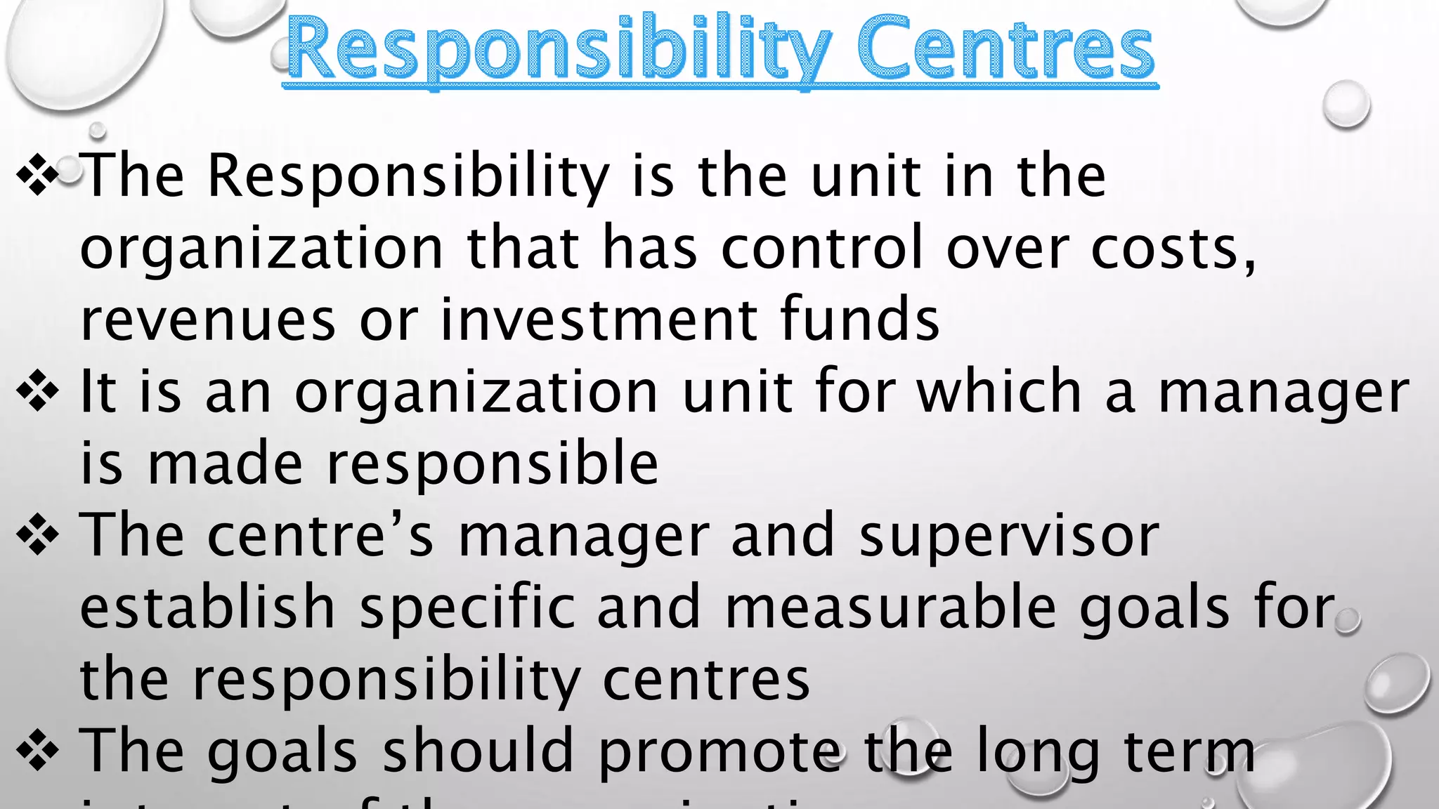 Management Accounting- Responsibility Accounting | PPT