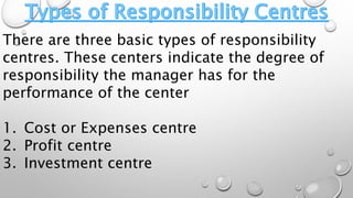Management Accounting- Responsibility Accounting | PPT